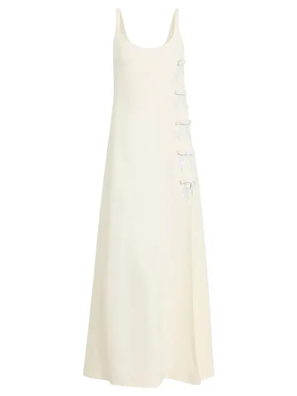 Giambattista Valli Bow-detailed Crepe Gown - Cream