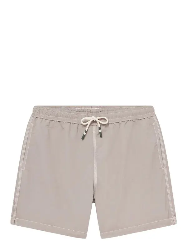 Hartford Slim-fit Mid-length Swim Shorts - Brown