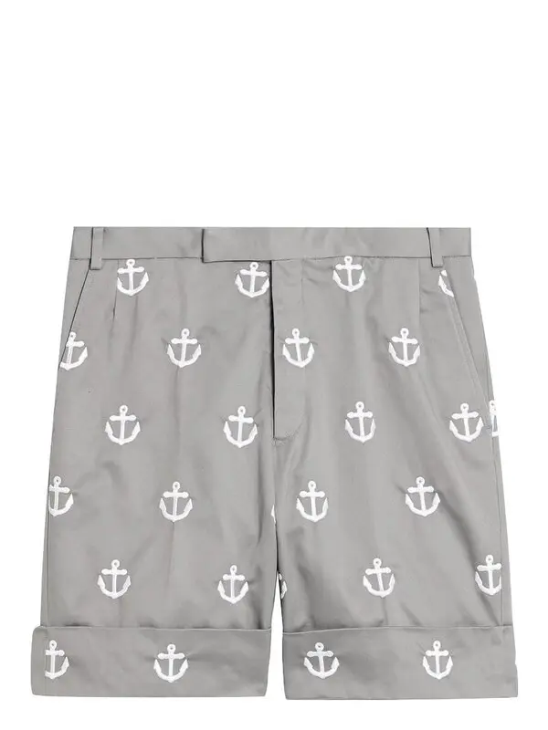 Thom Browne Cotton-twill Shorts - Gray