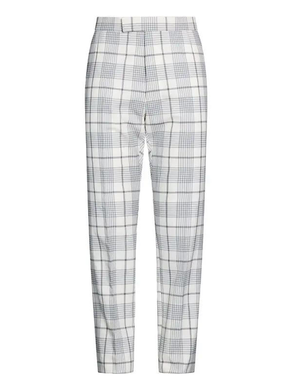 Thom Browne Checked Wool Pants - Gray