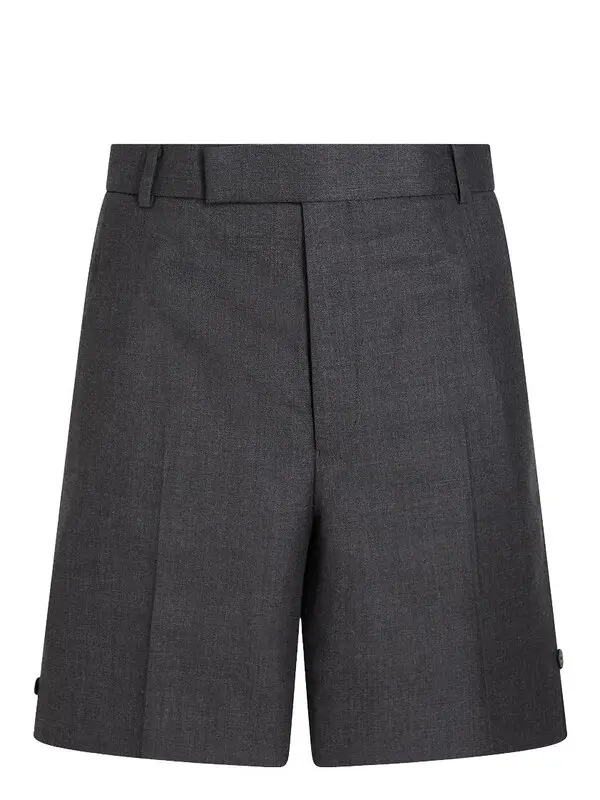 Thom Browne Wool-twill Shorts - Dark Gray