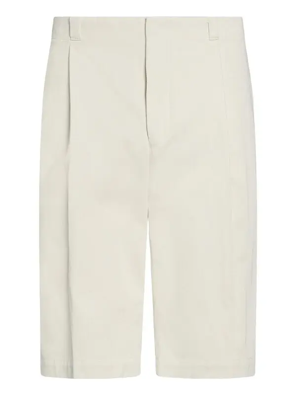 Thom Browne Cotton-gabardine Shorts - Ecru