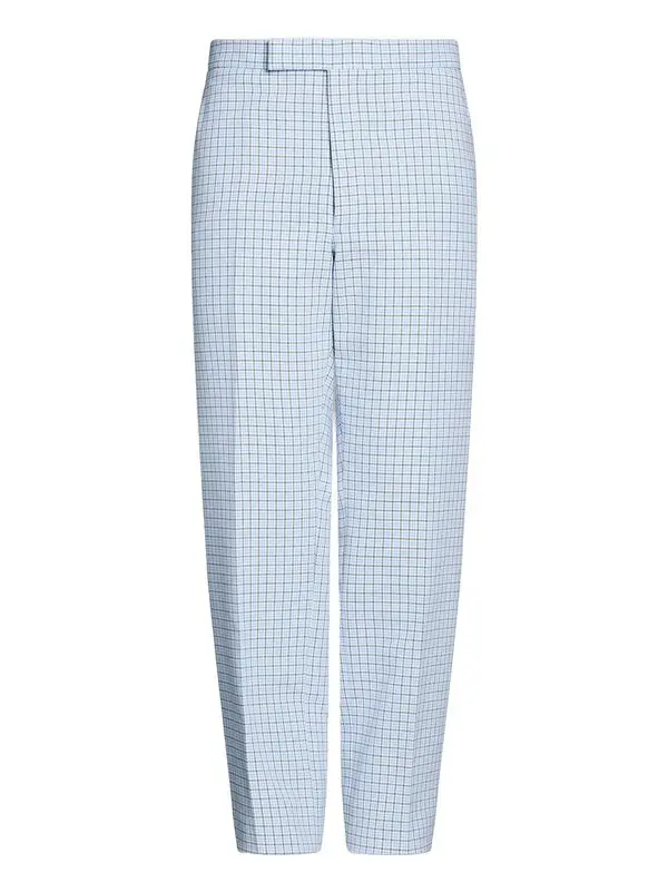 Thom Browne Checked Cottonblend Pants - Sky Blue