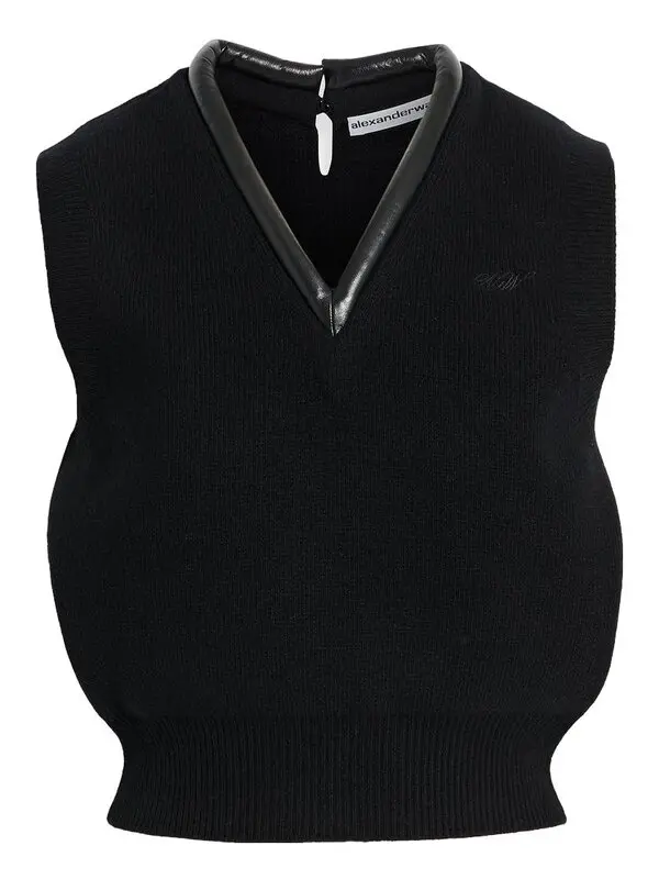 Alexander Wang Wool-cashmere Blend Vest - Black