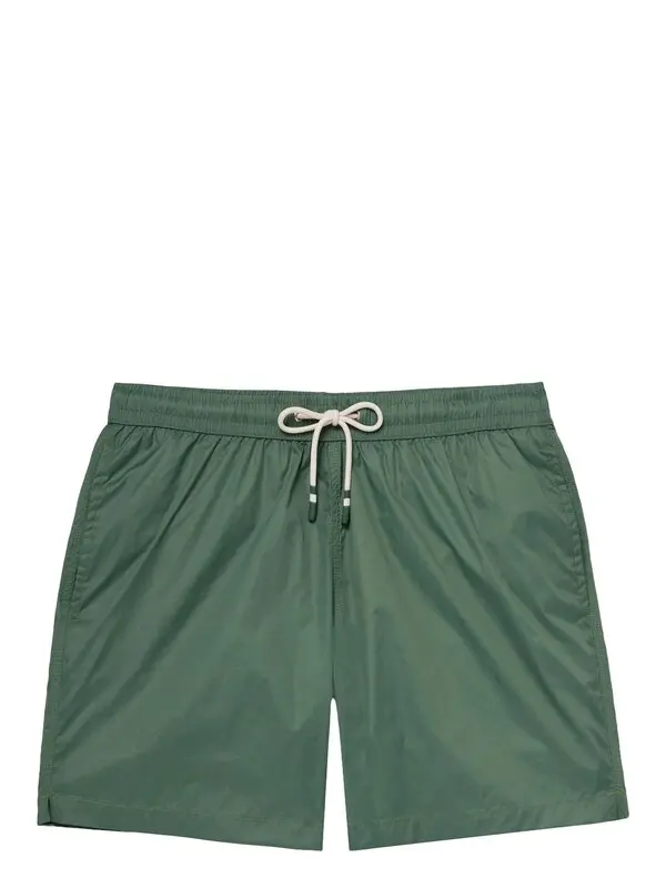 Hartford Slim-fit Mid-length Recycled Swim Shorts - Green