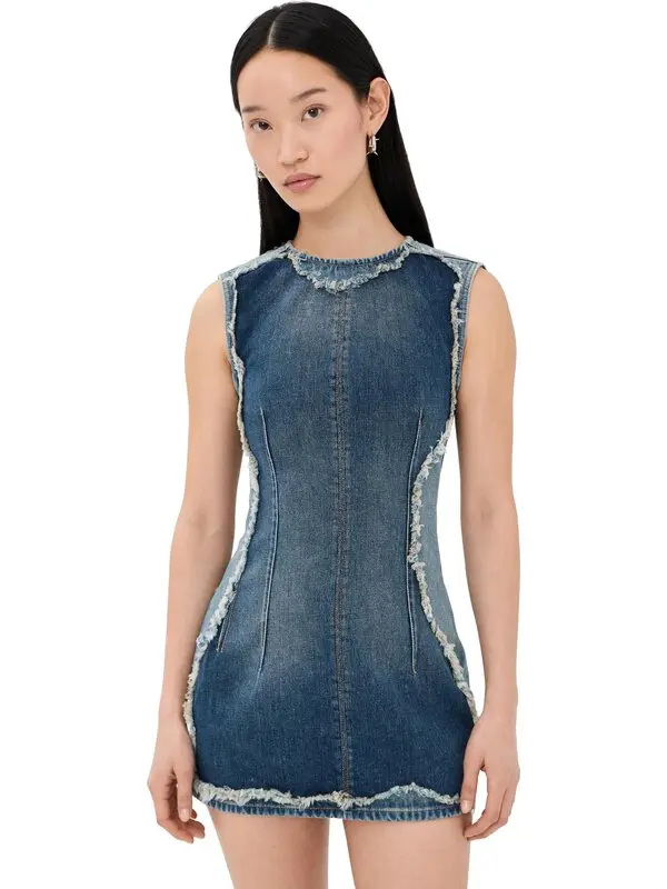 Acne Studios Denim Mini Dress - Mid Blue