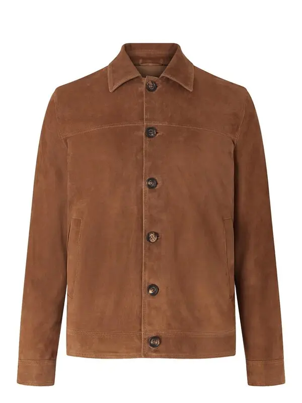 Eleventy Suede Jacket - Brown