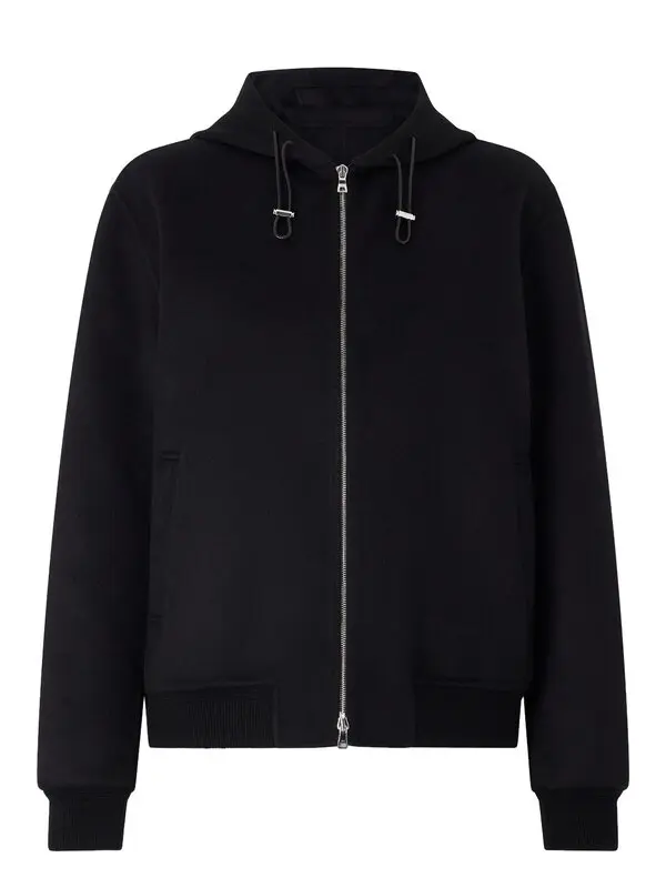 Mr P. Double-faced Wool And Cashmere-blend Hooded Jacket - Black