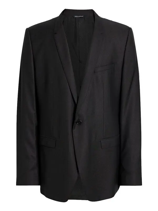 Dolce & Gabbana Wool And Silkblend Suit Jacket - Charcoal