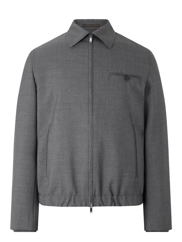 SLOWEAR Wool-canvas Blouson Jacket - Gray