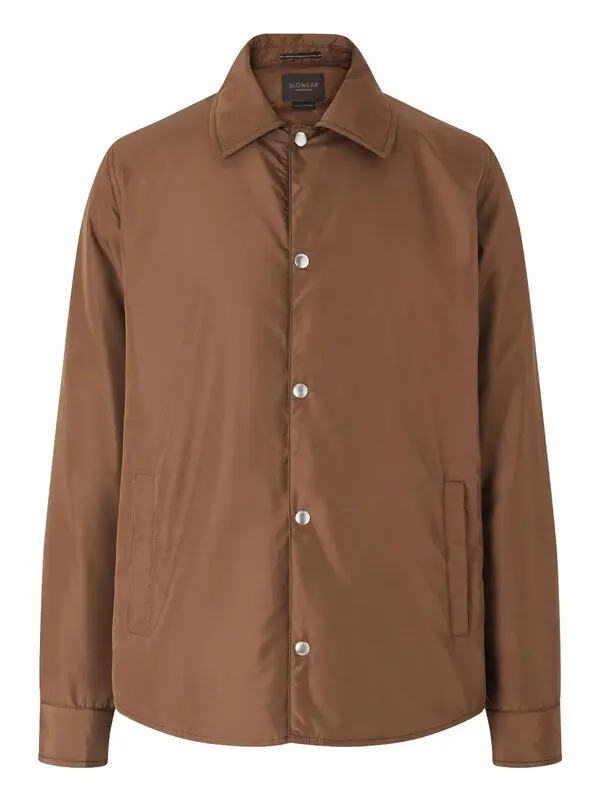 SLOWEAR Padded Shell Overshirt - Brown