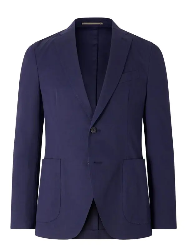 SLOWEAR Cotton-blend Suit Jacket - Blue