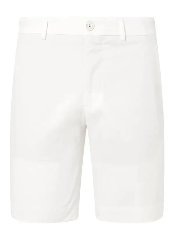 SLOWEAR Slim-fit Cotton-blend Gabardine Chino Shorts - White