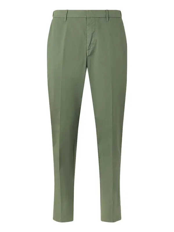 Altea Tapered Cotton-blend Gabardine Trousers - Green