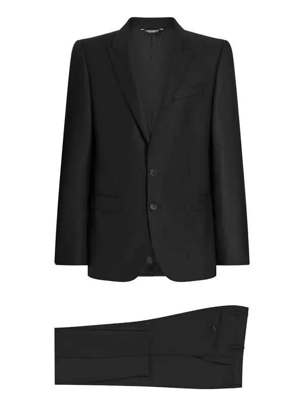 Dolce & Gabbana Wool And Silk Martini-fit Suit - Black