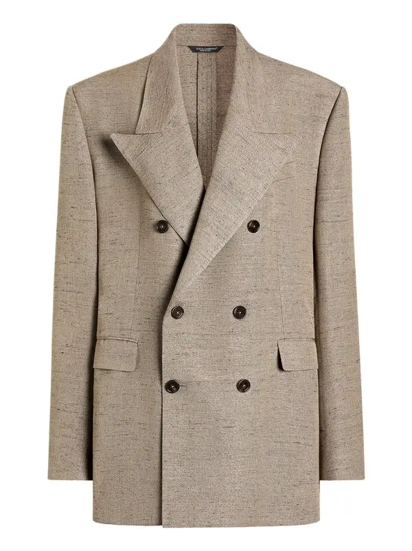 Dolce & Gabbana Double-breasted Sicilia Tweed Jacket - Multicolor