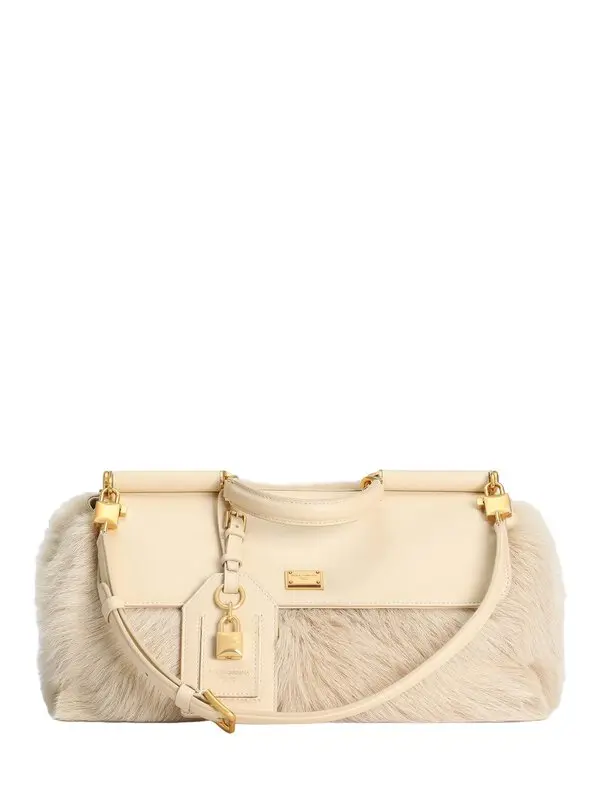 Dolce & Gabbana My Sicily Medium Handbag - Beige