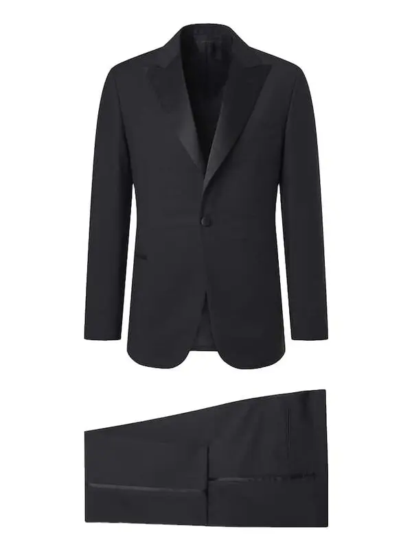 Brioni Wool, Mohair, And Silk Suit - Black