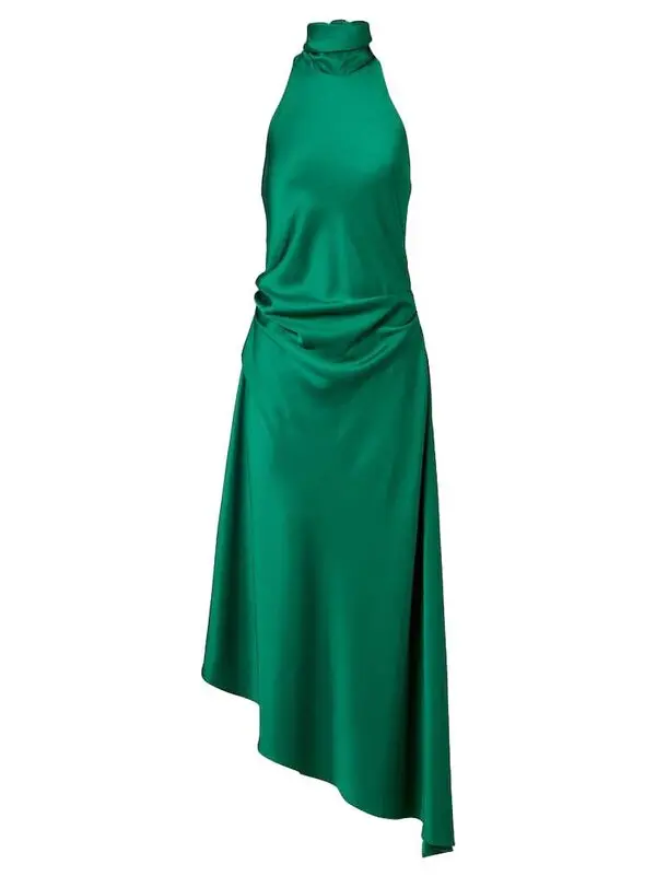 Simkhai Monica Asymmetric Midi Dress - Green