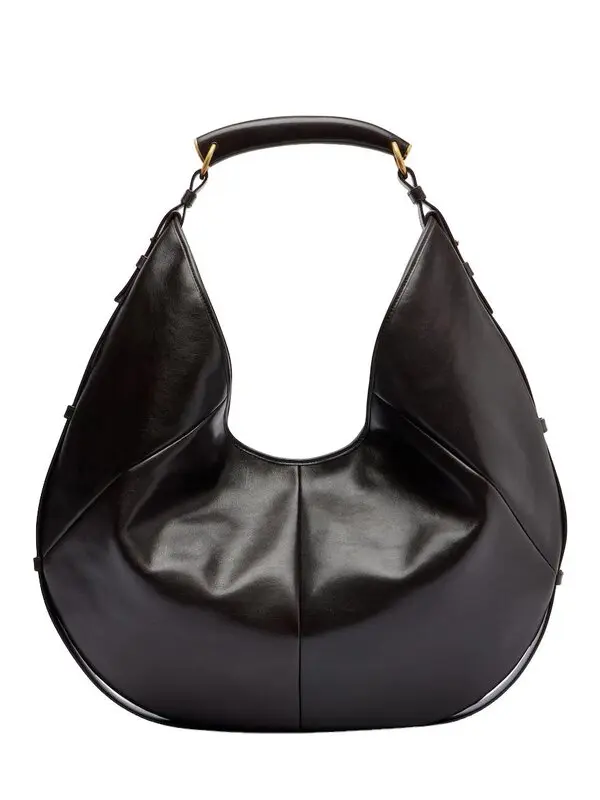 Saint Laurent Mombasa Large Leather Shoulder Bag - Brown