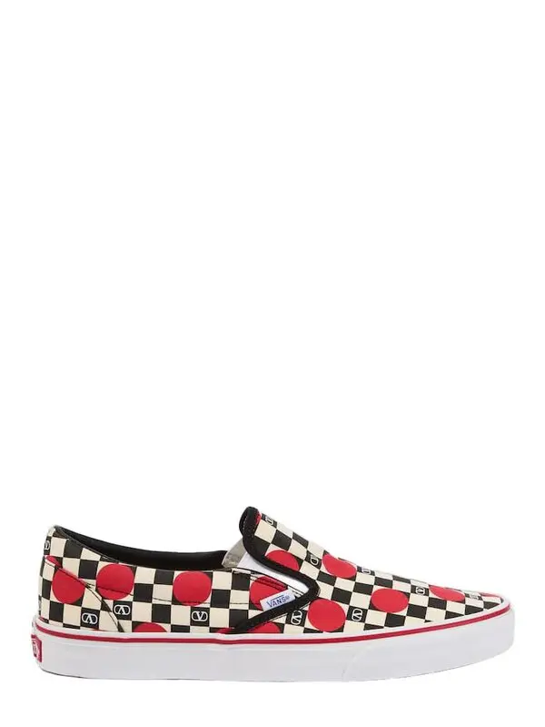 Valentino Garavani Vans Vlogo Canvas Slip-on Sneakers - White