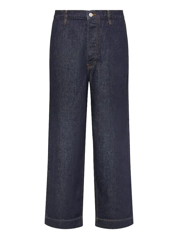 Dries Van Noten Straight Leg Jeans In Indigo - Blue