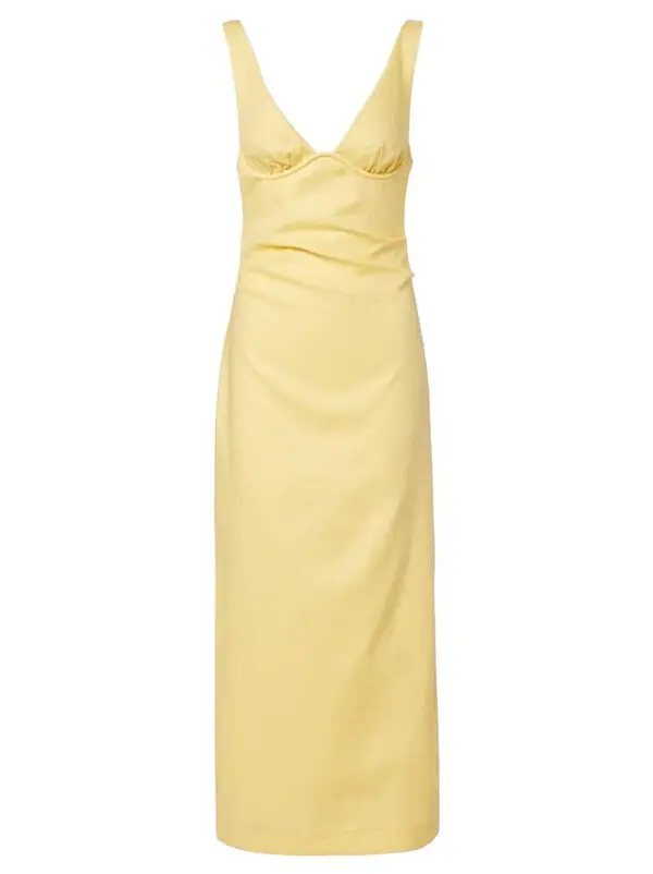 Sir The Label Linen Midi Dress - Yellow