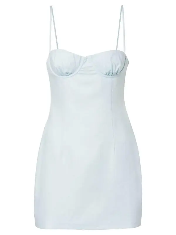 SIR. Linen Mini Dress - Blue