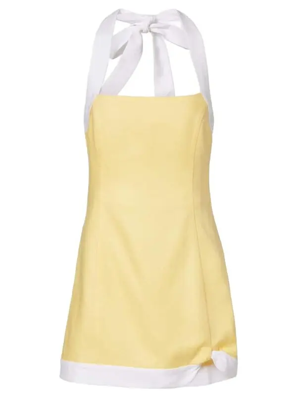 SIR. Linen Mini Dress - Yellow