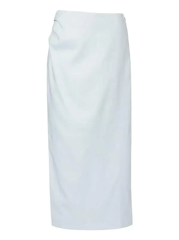 SIR. Linen Midi Skirt - Blue