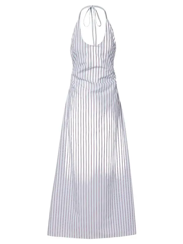 SIR. Pinstripe Cotton-blend Maxi Dress - Blue