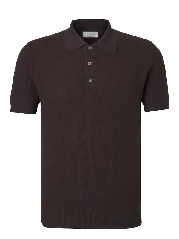 Canali Cotton Polo Shirt - Brown
