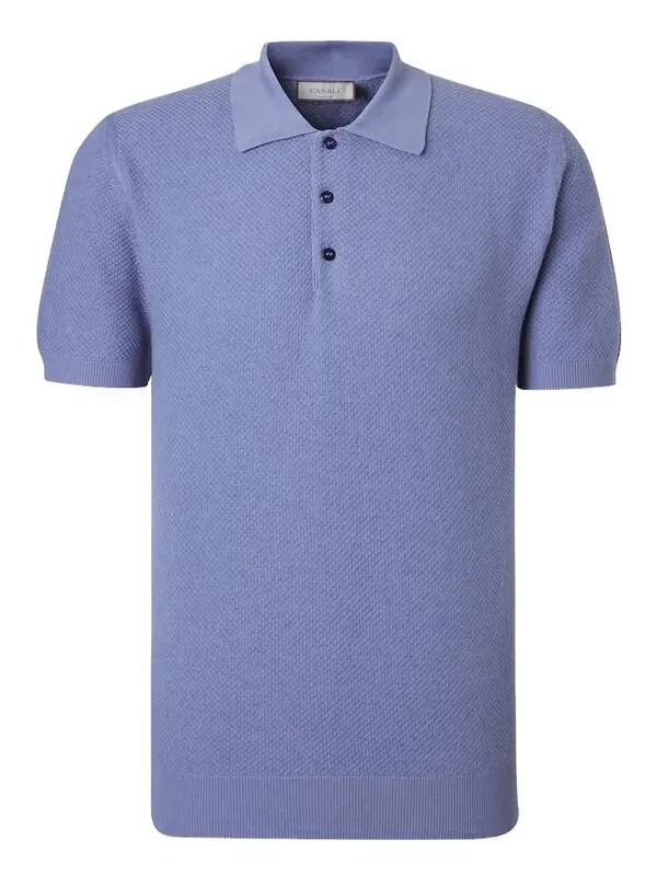 Canali Cotton Polo Shirt - Blue