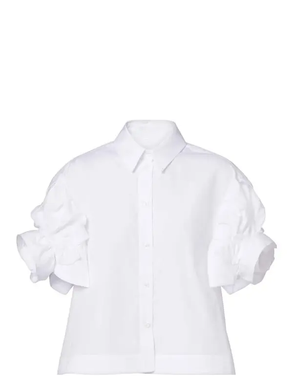 Simone Rocha Puff-sleeve Cotton Shirt - White