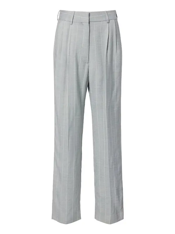 BLAZÉ MILANO Striped Straight Pants - Grey