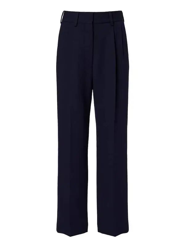 BLAZÉ MILANO Resolute Virgin Wool Straight Pants - Blue