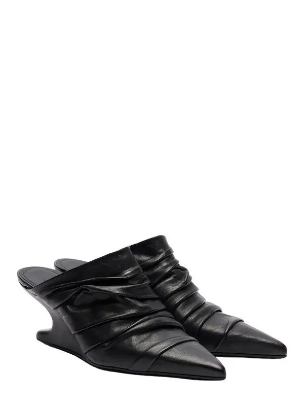 Rick Owens Cantilever 60 Leather Mules - Black