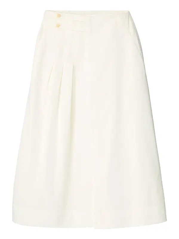 GWYN Martine Pleated Skirt - Off White