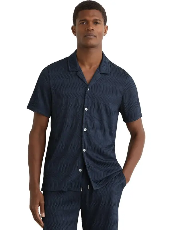 REISS Aleo Shirts - Airforce Blue
