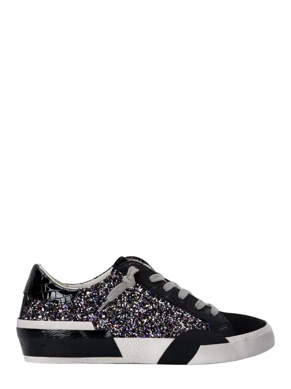 DOLCEVITA Zina Glitter Sneakers - Black Metallic Glitter