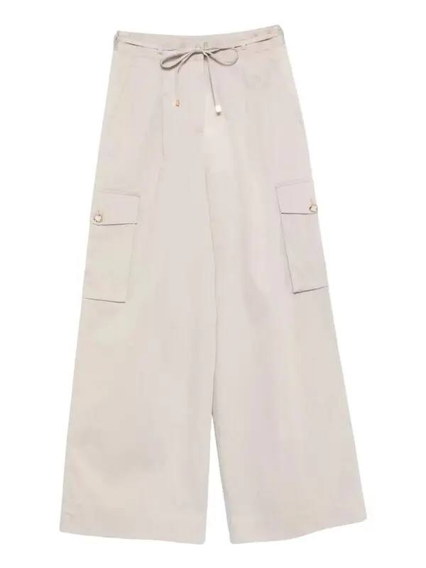 Agnona Tie-detail Cargo Trousers - Neutrals