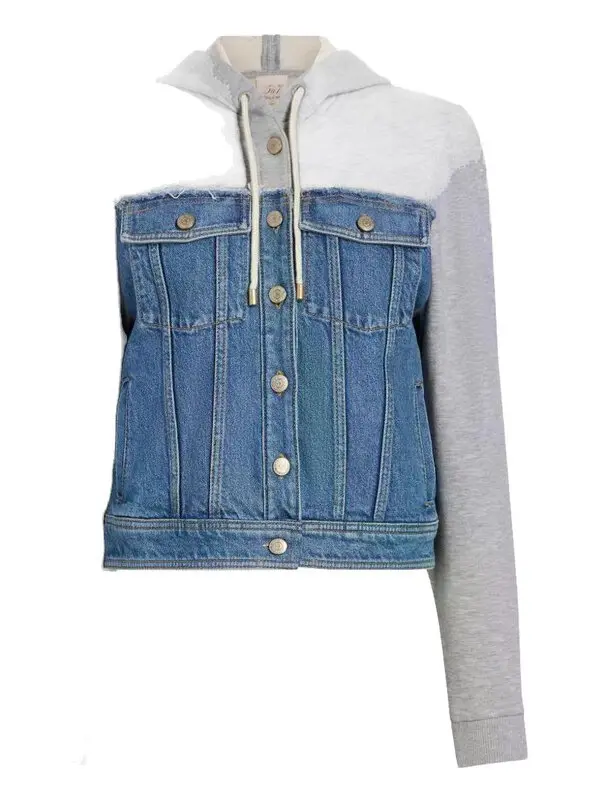 Cinq À Sept Sutton Hooded Denim Jacket - Blue