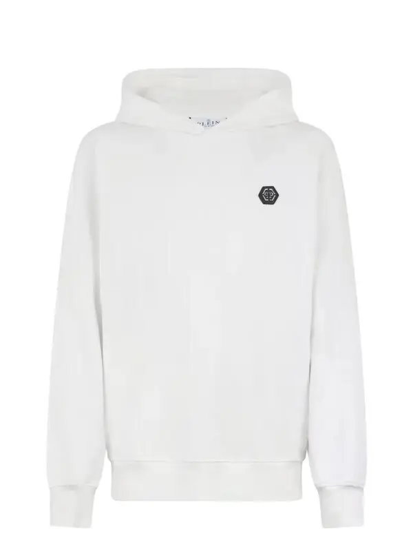 Philipp Plein Logo-appliqué Hoodie - Neutrals