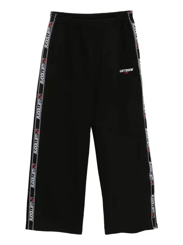 We11Done Logo-tape Trousers - Black