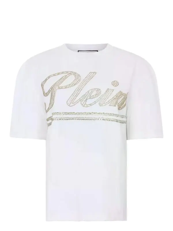 Philipp Plein Logo-strass T-shirt - White