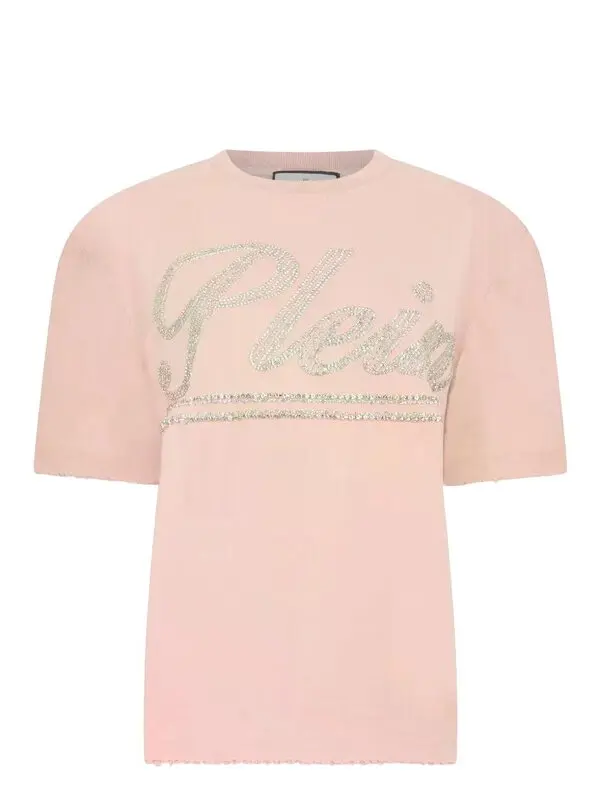 Philipp Plein Logo-strass T-shirt - Pink