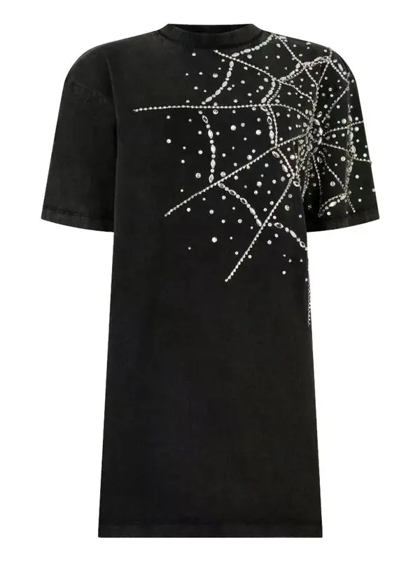 Philipp Plein Spiderweb-strass T-shirt - Black