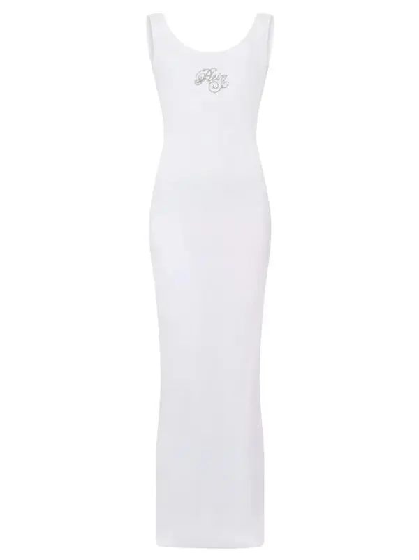 Philipp Plein Logo-detail Maxi Dress - White