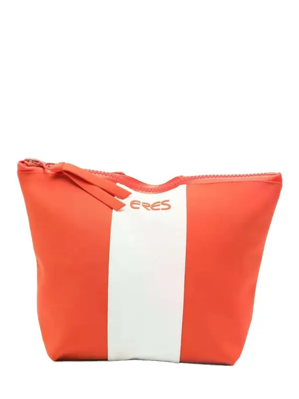 ERES Stripe Zip Pouch - Orange