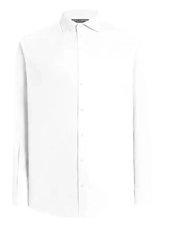Dolce & Gabbana Striped Poplin Martini Shirt - White